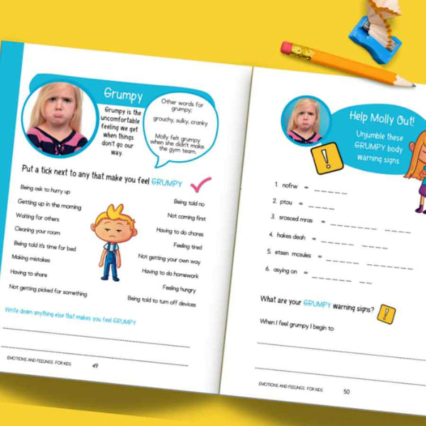 Emotions and Feelings for Kids Workbook - Sensory Play Store
