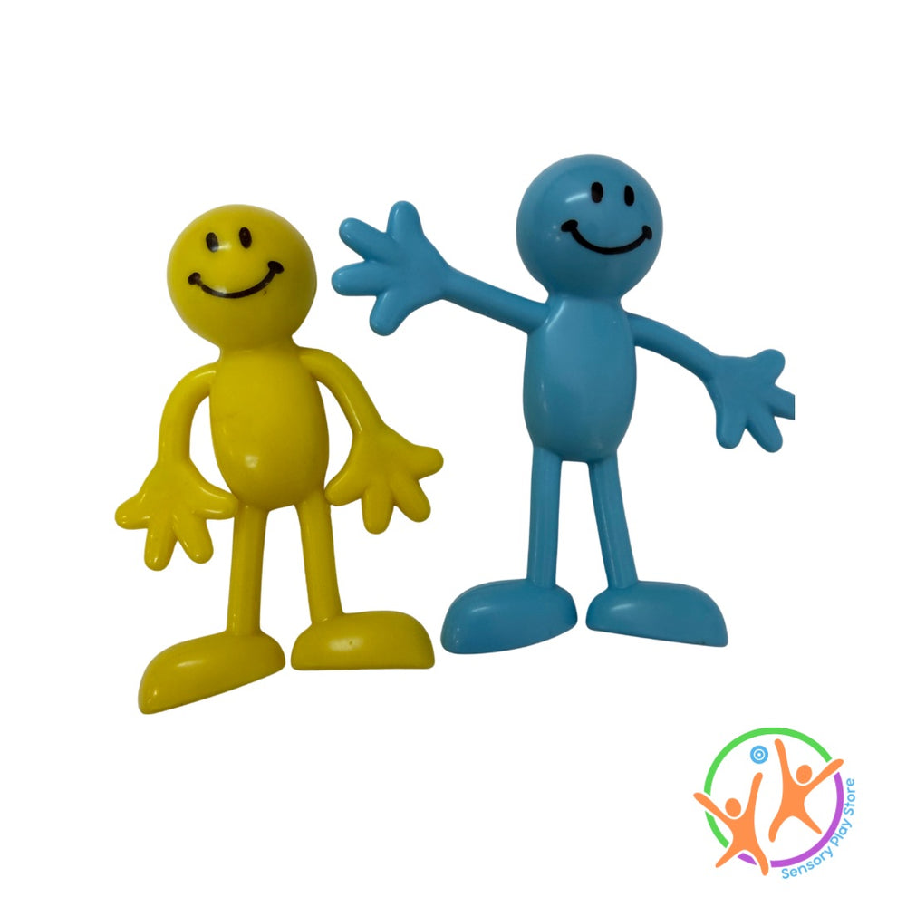 Mini Smiley Bendy Man 7.5cm | Flexible Fidget Toy for Kids & Adults ...
