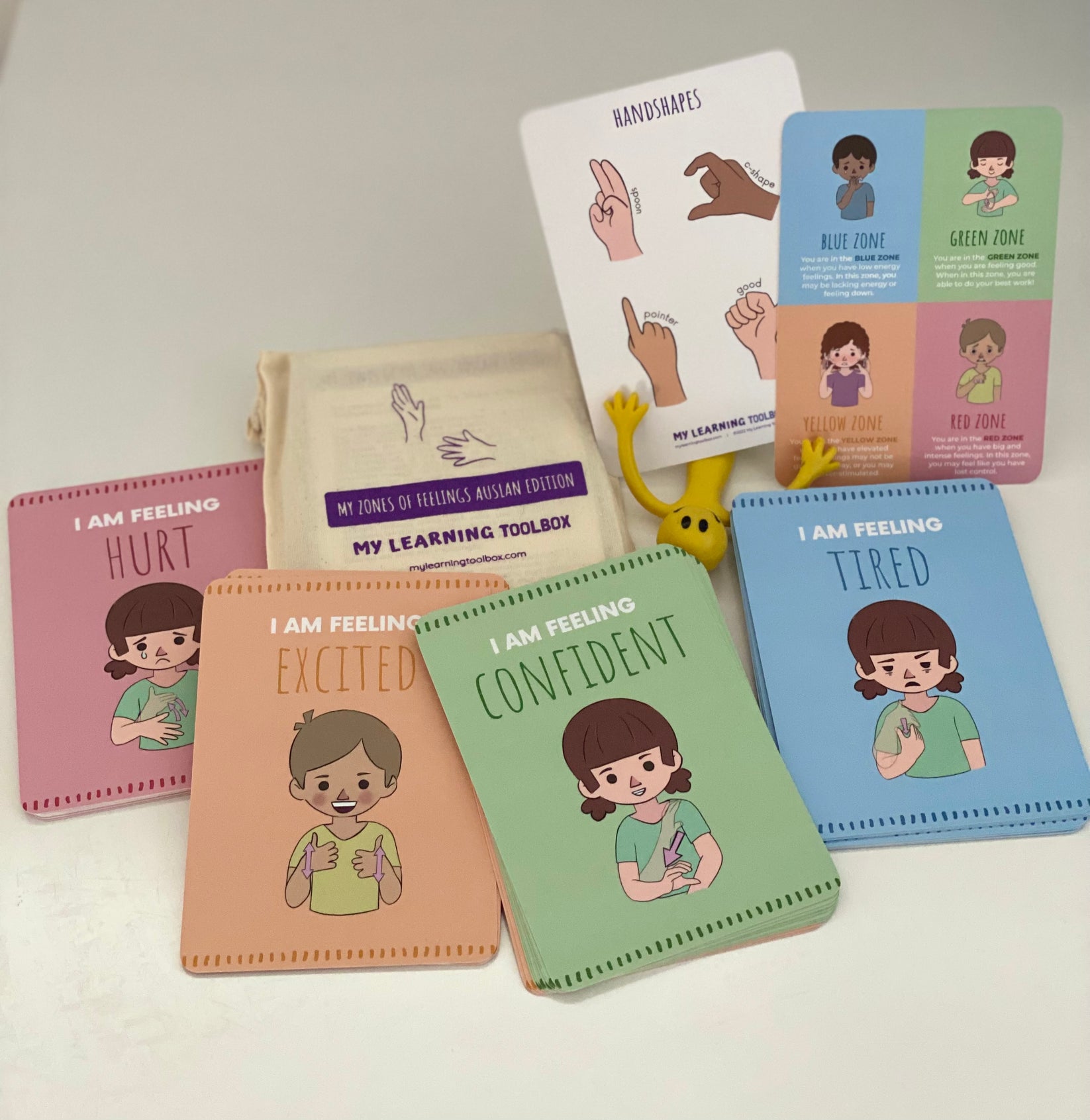 Zones of Feeling AUSLAN Cards | Flash Cards - Sensory Play Store