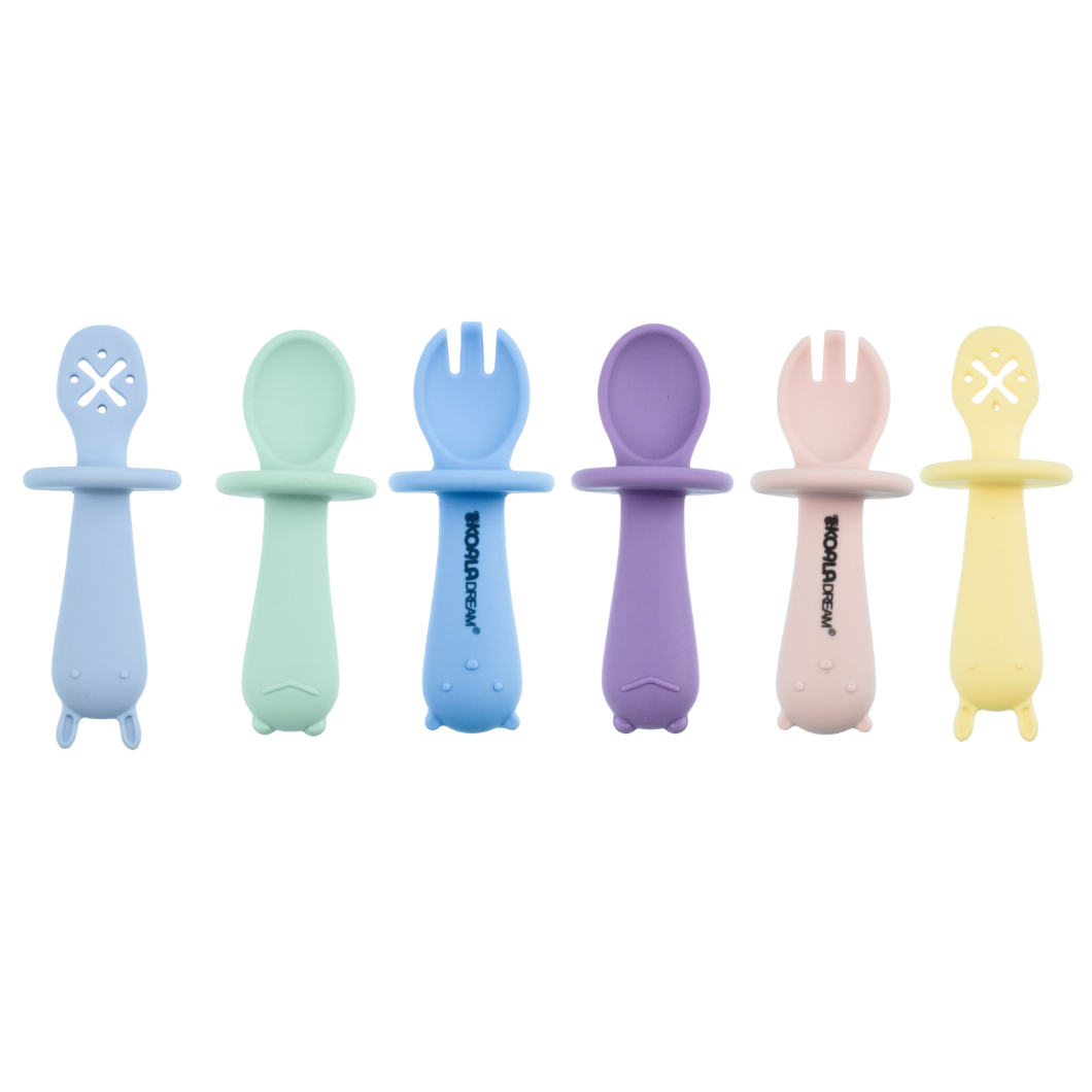Silicone Animal Baby Spoons 3-Piece Set | Self-Feeding | Koala Dream ...