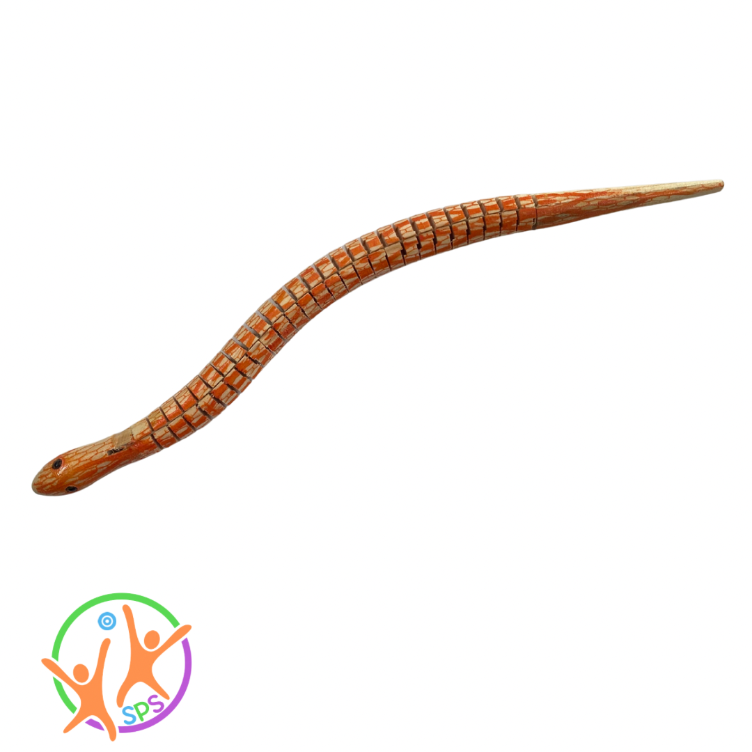 Wooden Snake 30cm – Slithering, Sustainable and Fun - Sensory Play Store